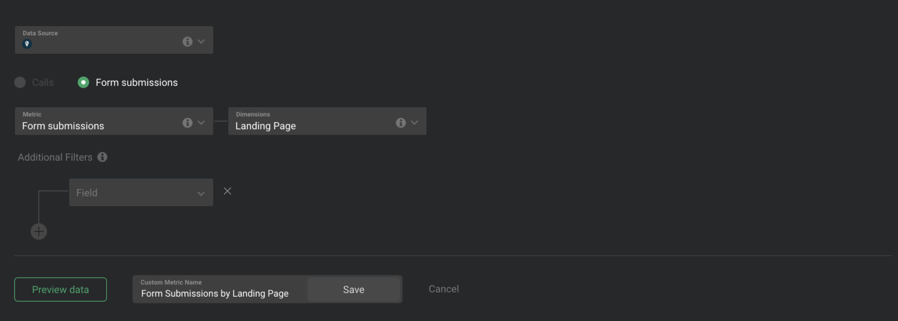 Overview: Metric Builder for CallRail (Form Submissions)